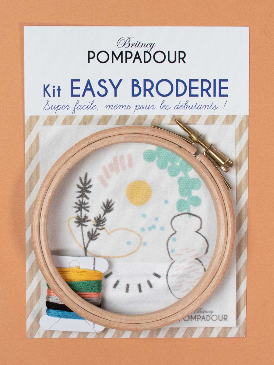 still life embroidery kit pattern for beginners, peel stick and stitch