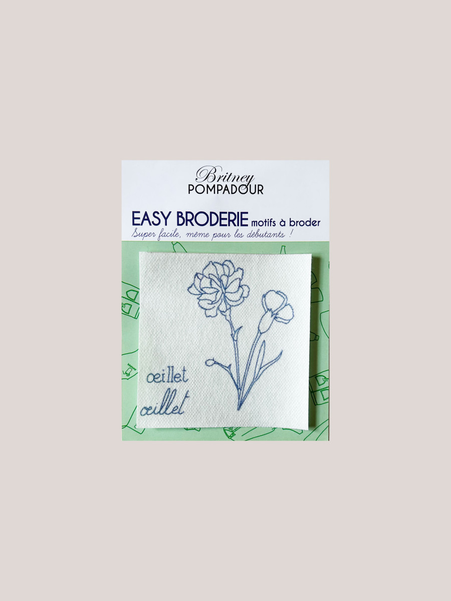 Carnation flower, Embroidery pattern