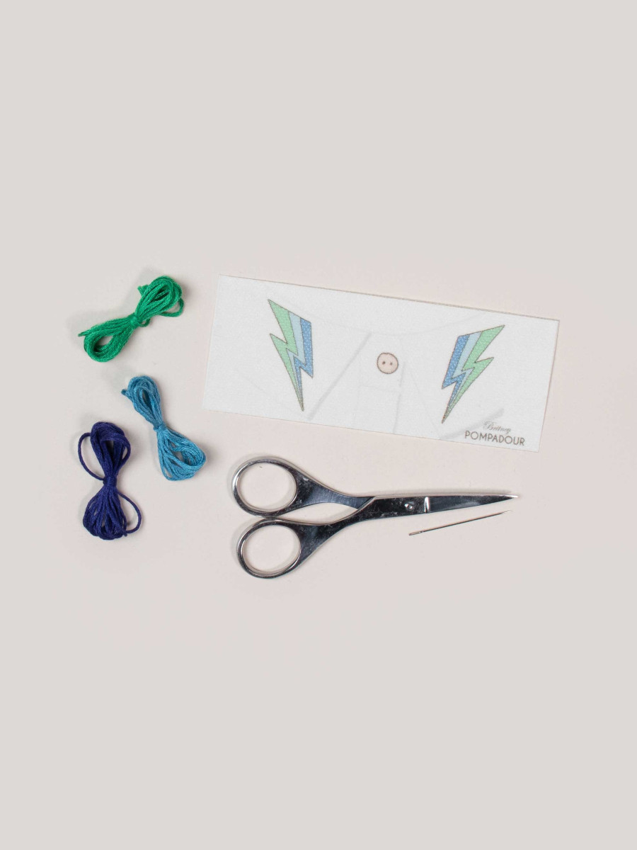 Kit de broderie pour Col - Eclairs - Britney Pompadour EASY BRODERIE