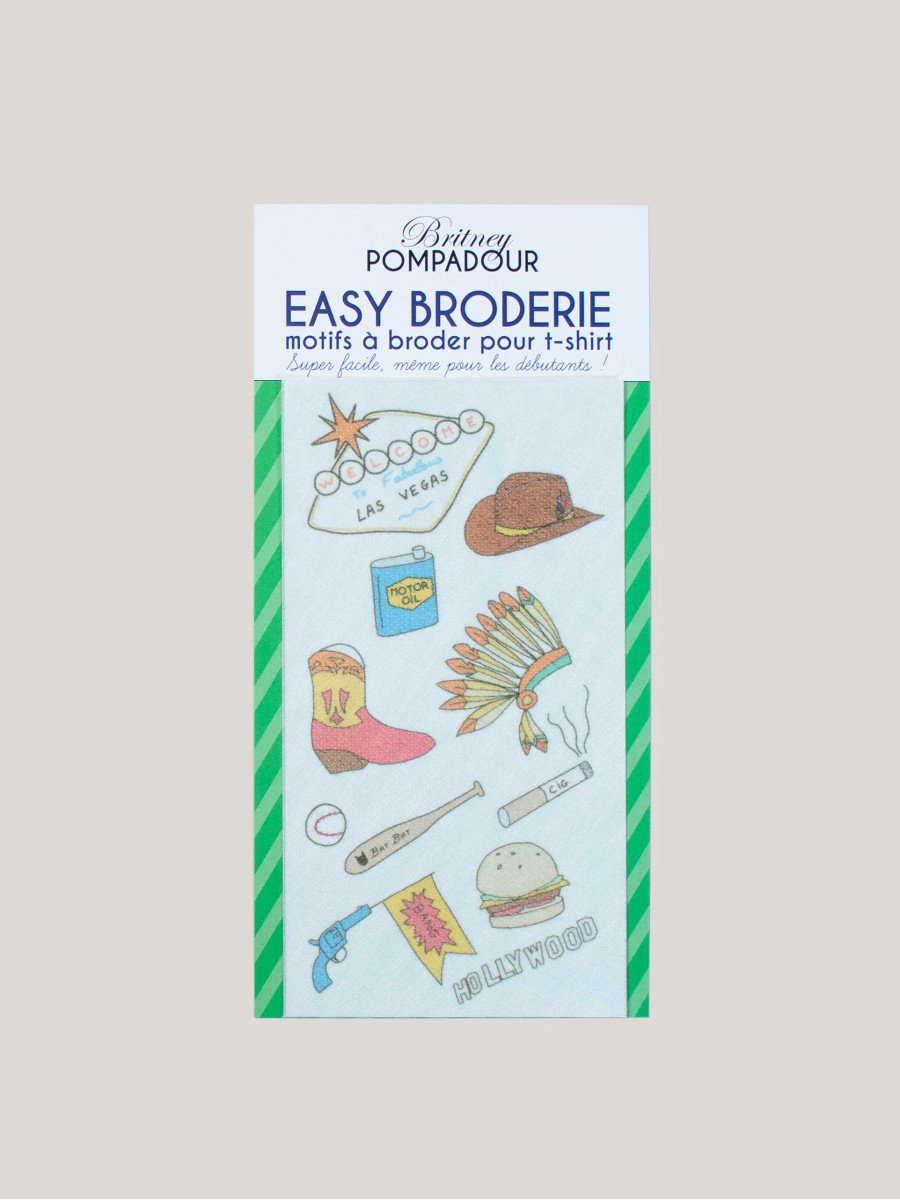 Peel and sitck western Embroidery Pattern